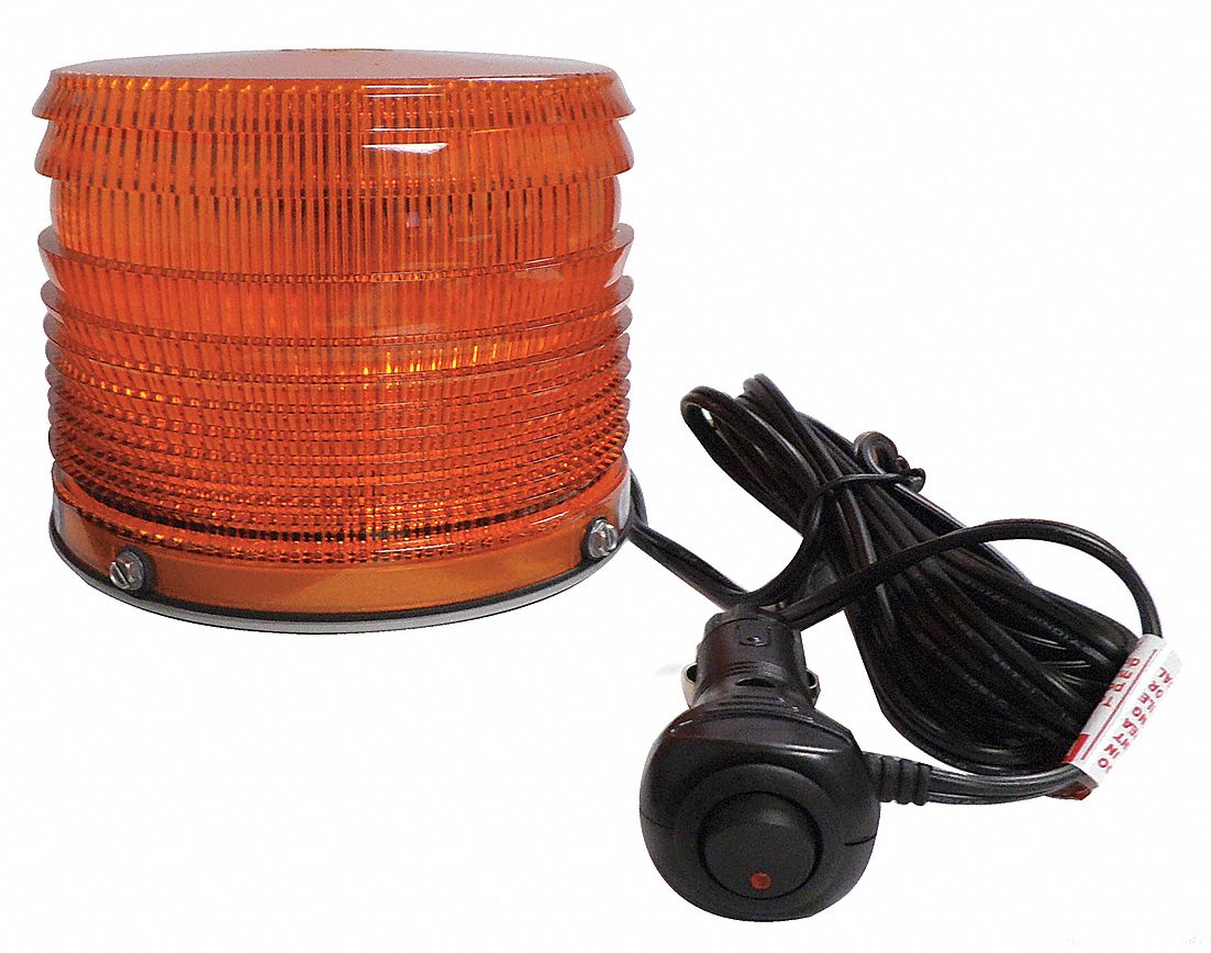 Low Profile Strobe Light,Amber,Flashing - Grainger
