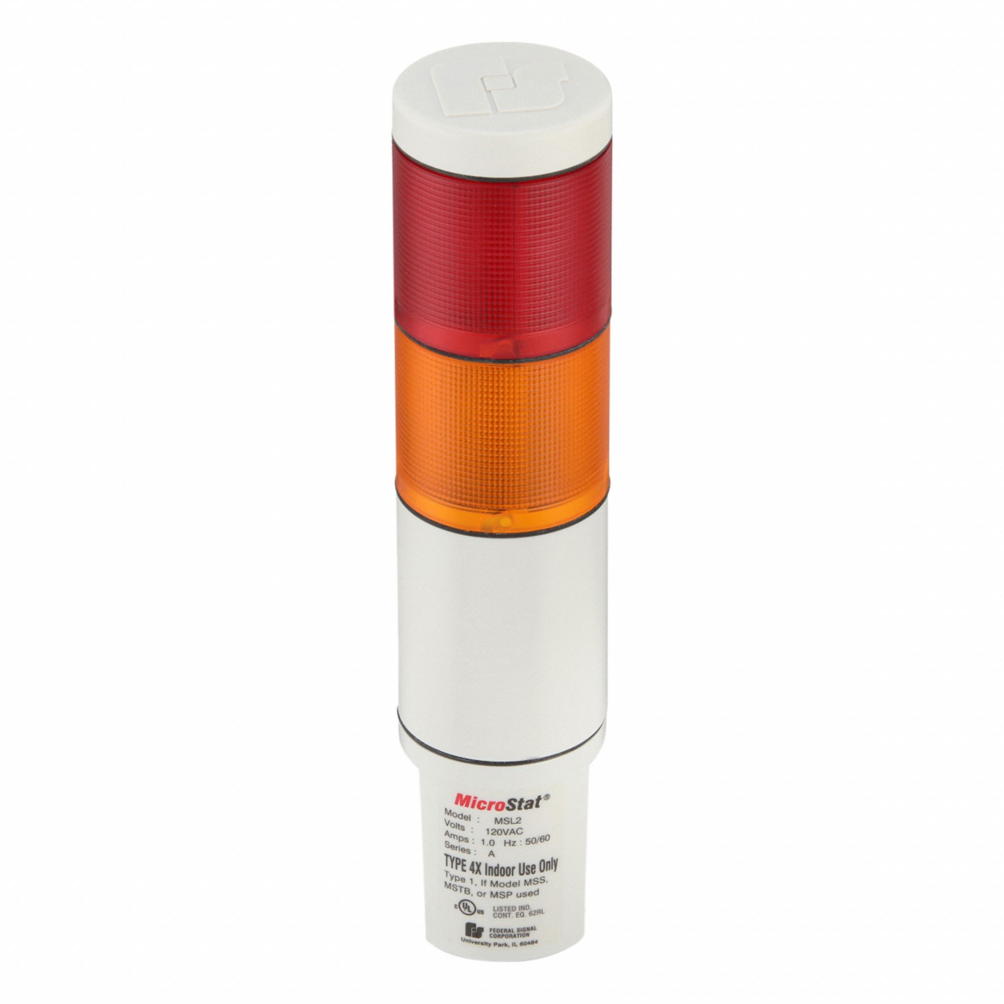 FEDERAL SIGNAL, 2 Tier, Amber/Red, Status Indicator Light - 3TCY7|MSL2 ...