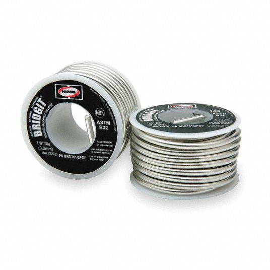 HARRIS Solder Wire: 1/8 in x 8 oz, Bridgit - 3THF4|BRGT61/2POP - Grainger
