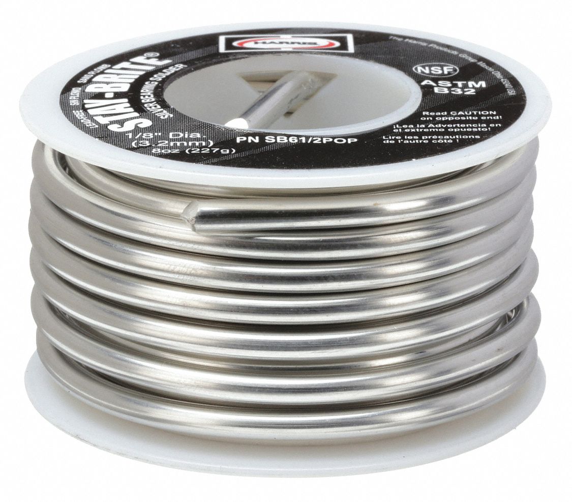HARRIS Solder Wire: 1/8 in x 8 oz, Stay-Brite - 3THF5|SB61/2POP - Grainger