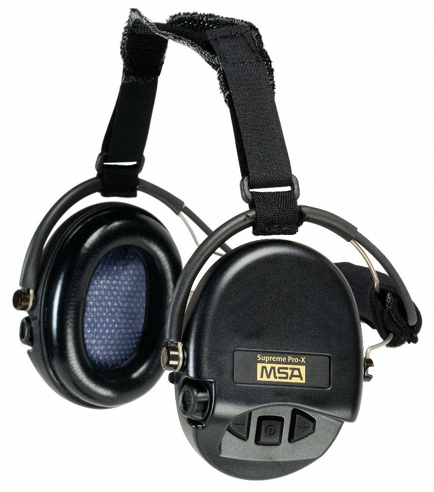 MSA Electronic Ear Muffs: Behind-the-Neck Earmuff, 19 dB NRR ...