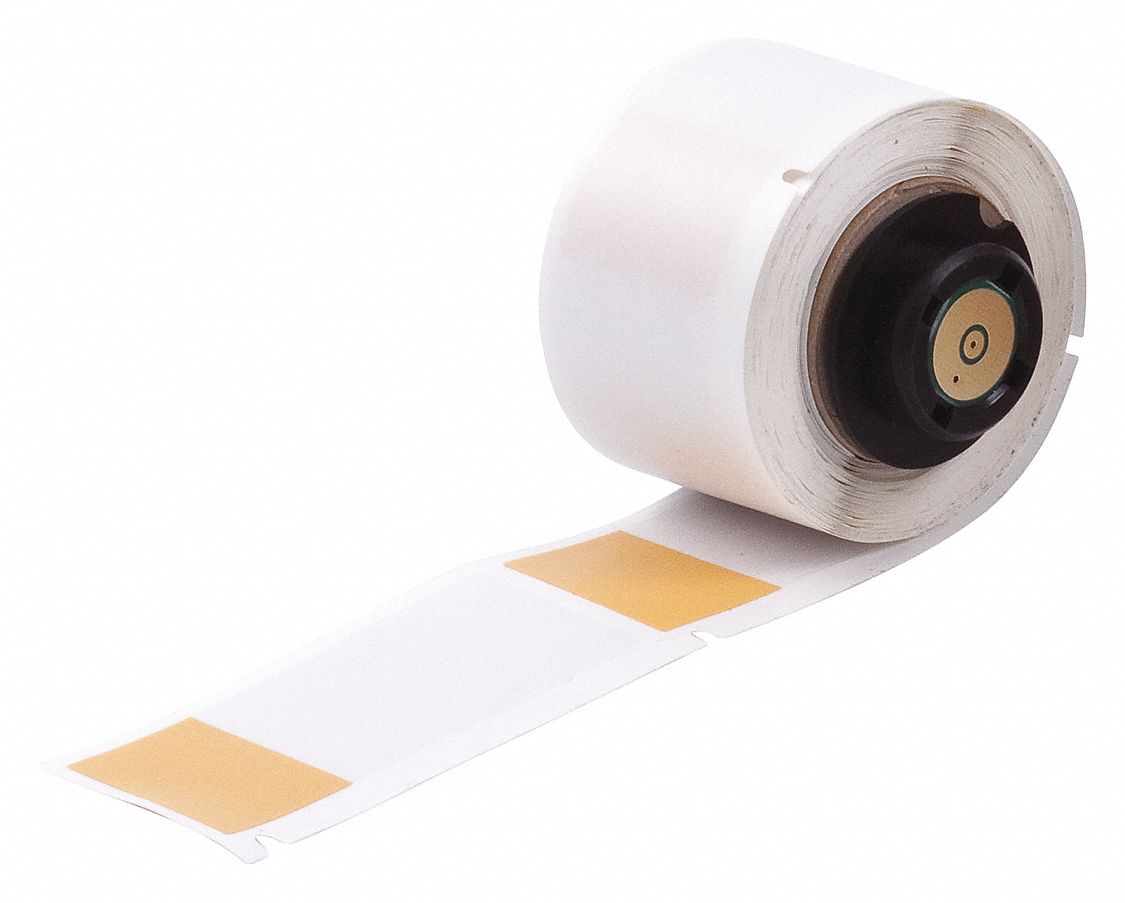 2 1/2 in x 1 in, Vinyl, Precut Label Roll - 3THX7|PTL-21-427-OR - Grainger