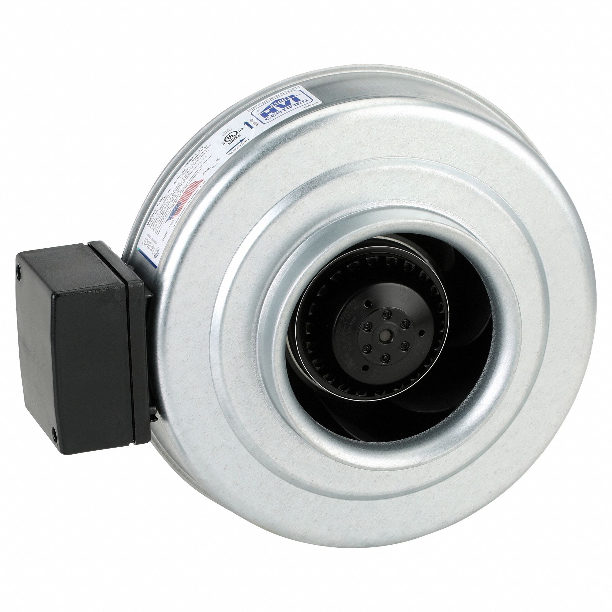 232 cfm Max., 6 in Duct, In-Line Duct Fan - 3TJ96|45022 - Grainger