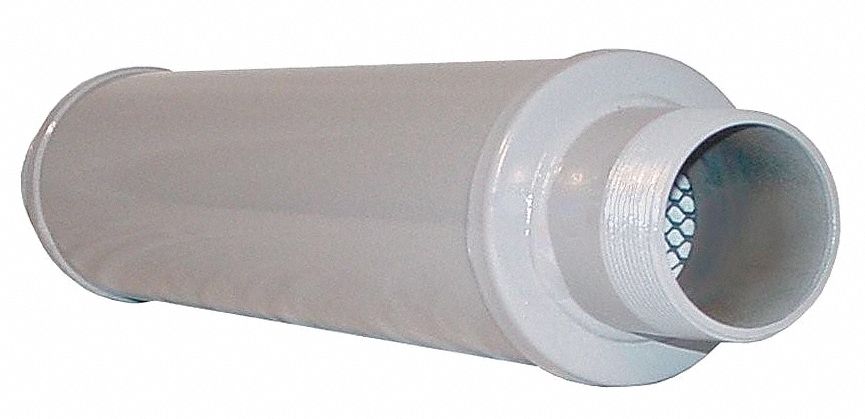 SOLBERG Inlet/Discharge Silencers: 2 in (M)NPT Inlet Size, 270 cfm, 18. ...