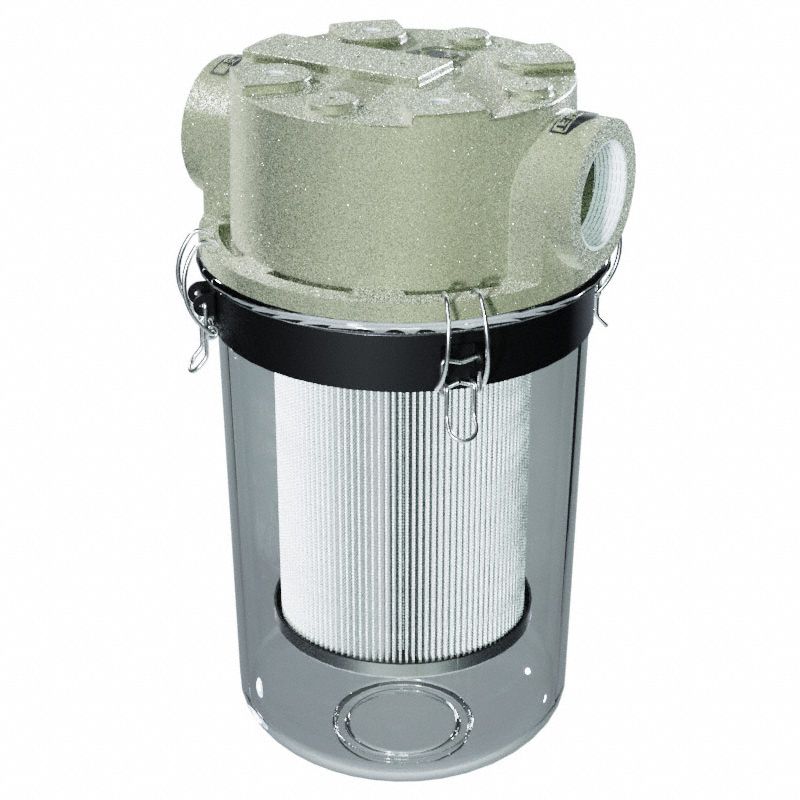 SOLBERG, 5 micron Rating, 99% Efficiency, T-Style Inlet Vacuum Filter ...