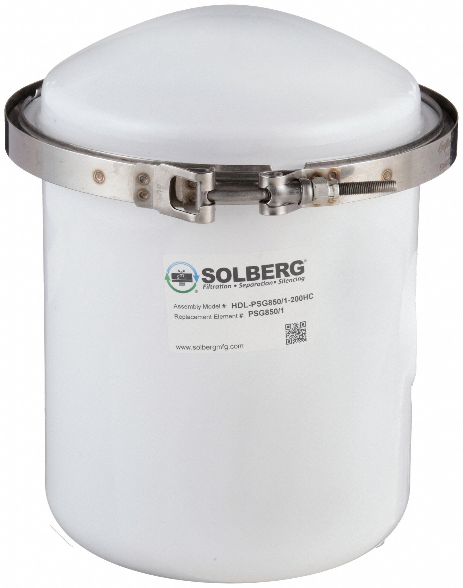 SOLBERG, 0.3 micron Rating, 99.97% Efficiency, Pneumatic Oil Filter ...