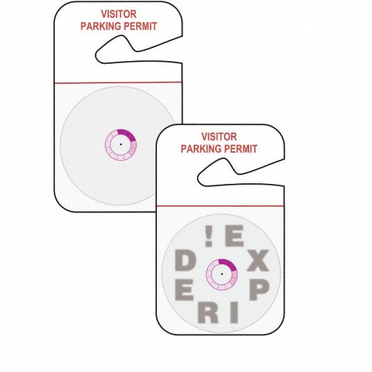 Visitor Badge,1 Day,Red/White,PK500 - Grainger