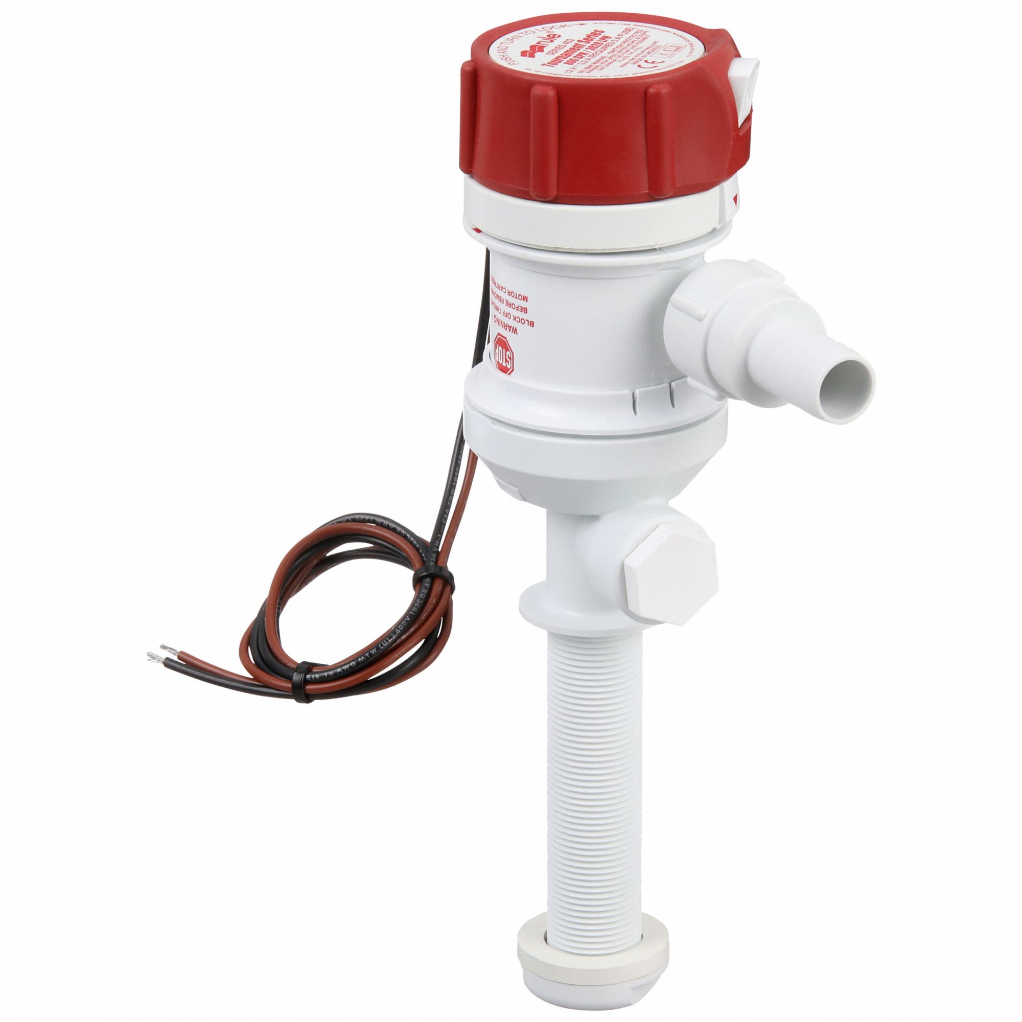 800 gph Max Flow, Through-Hull Straight Pickup Tube, Livewell Pump ...