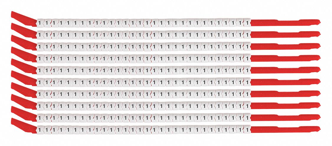 BRADY Wire Marker Wand: 1, Black on White, 300 Labels, Nylon, -30 ...