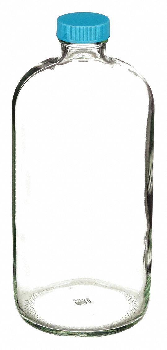 Glass, 1 L Capacity - mL, Precleaned Bottle - 3TRR8|3TRR8 - Grainger