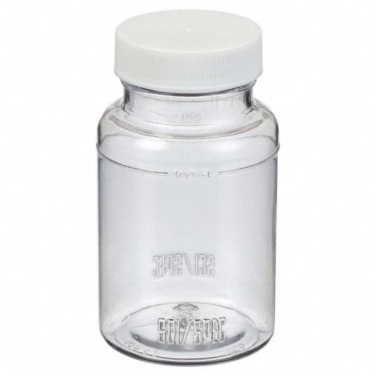 Polystyrene, 120 mL, Coliform Bottle - 3TRV3|3TRV3 - Grainger