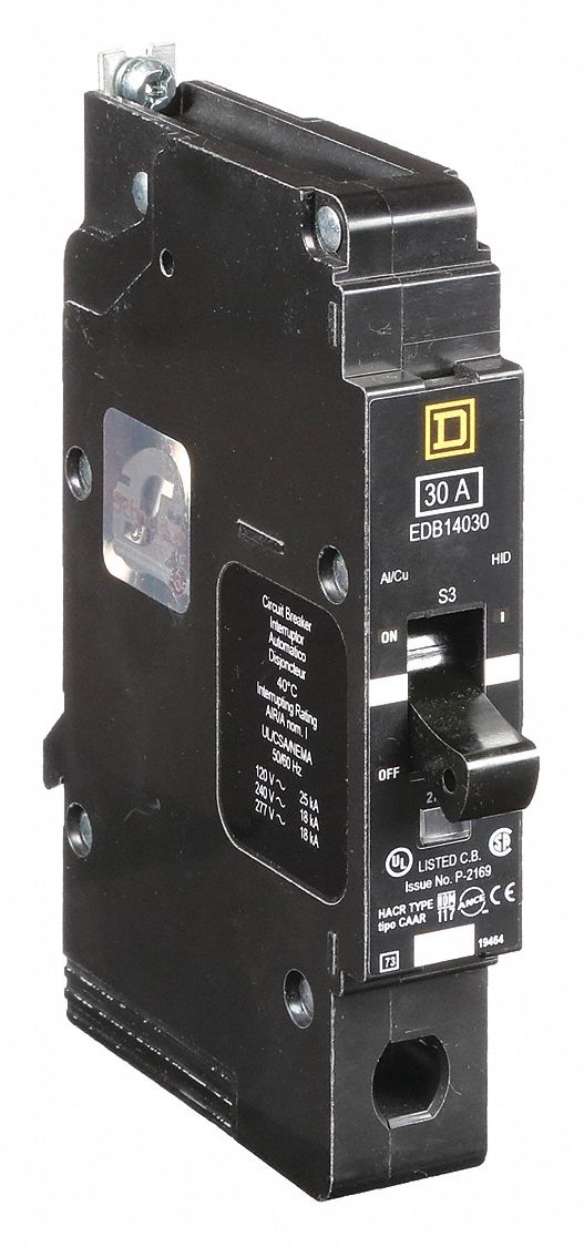 SQUARE D, 30 A, 277V AC, Miniature Circuit Breaker - 3TW15|EDB14030 - Grainger