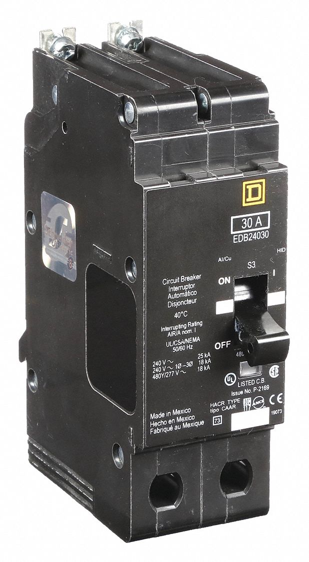 SQUARE D, 30 A, 277/480V AC, Miniature Circuit Breaker - 3TW25|EDB24030 - Grainger