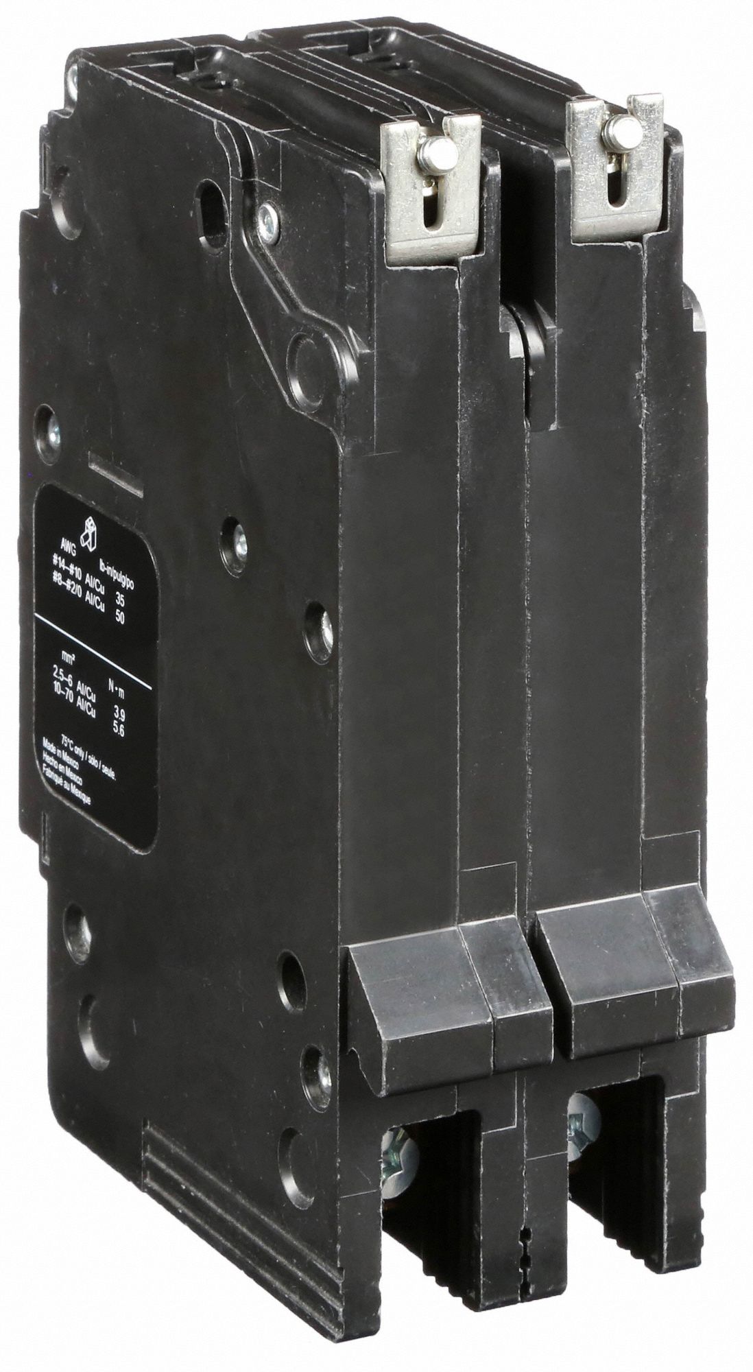 SQUARE D Miniature Circuit Breaker: 50 A, 277/480V AC, Single Phase, 18kA at 277/480V AC, 2 ...