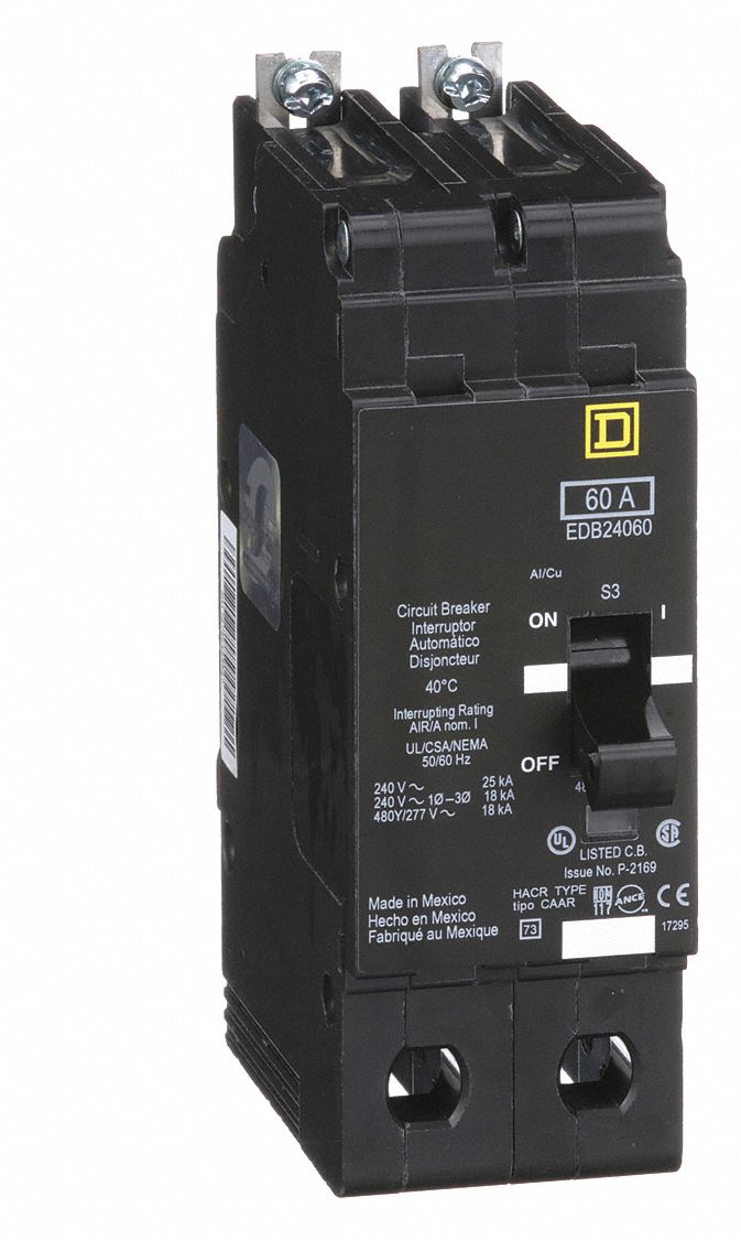 SQUARE D, 60 A, 277/480V AC, Miniature Circuit Breaker - 3TW30|EDB24060 - Grainger