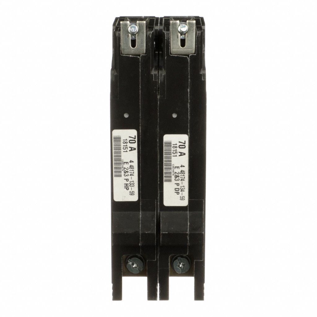 SQUARE D Miniature Circuit Breaker: 70 A, 277/480V AC, Single Phase, 18kA at 277/480V AC, 2 ...