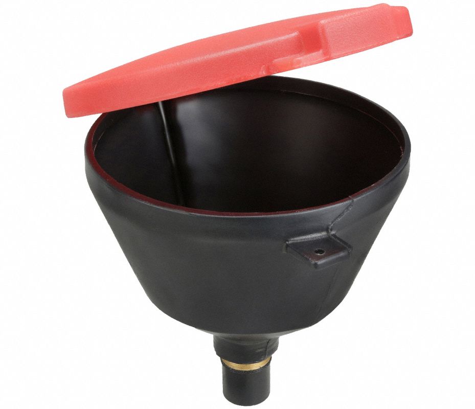 ULTRATECH Embudo para Tambor con Tapa, Negro/Rojo - 3TZU4 | 651 ...