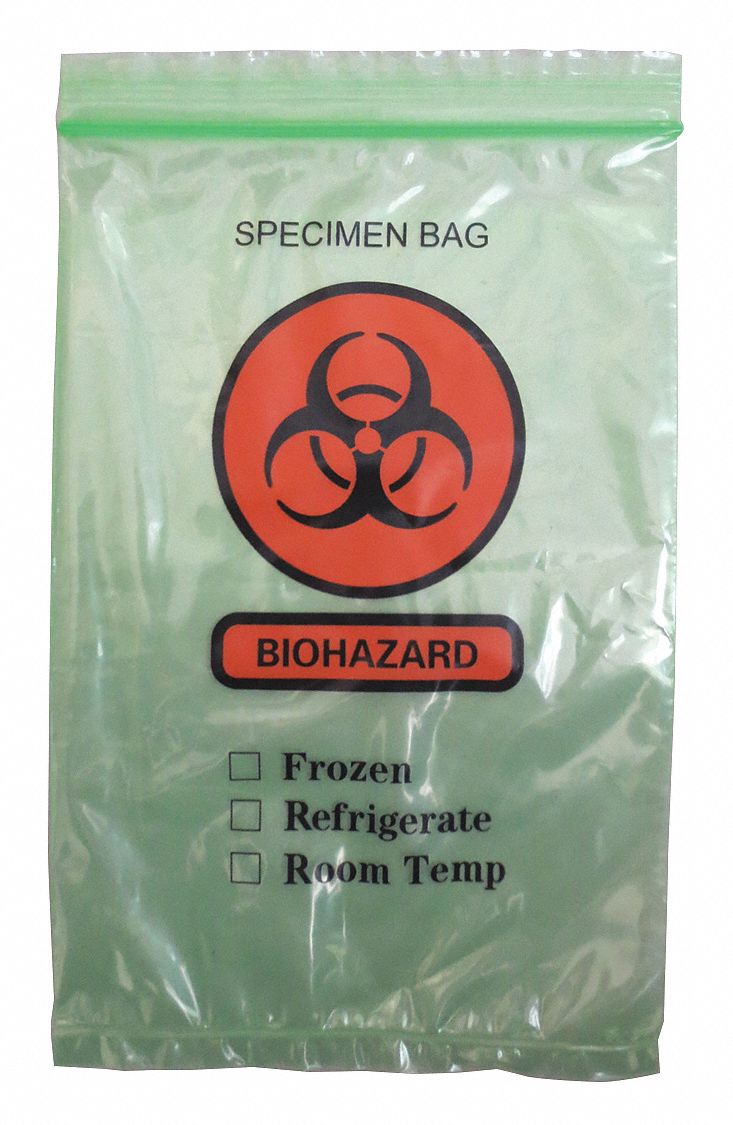 LDPE, Biohazard, Specimen Transfer Bag - 3TZY8|3TZY8 - Grainger
