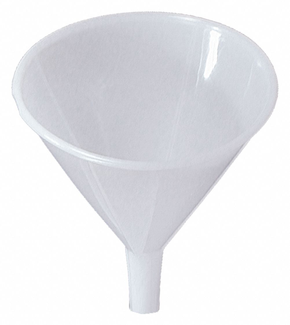 TOUGH GUY Spout Funnel: ABS, 16 fl oz Fluid Capacity, 5 in Overall Dia ...