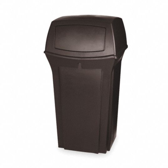RUBBERMAID COMMERCIAL PRODUCTS, Ranger(R), Square, Trash Can - 3U951 ...