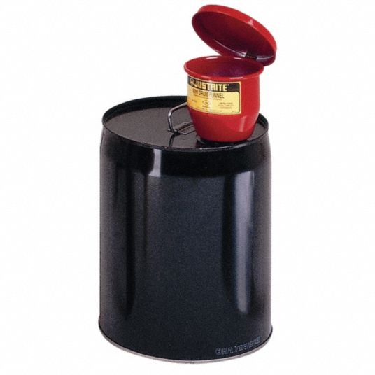 JUSTRITE Pail Funnel: Steel, 1 qt Overall Capacity, 4 1/2 in Overall ...