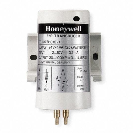 HONEYWELL Electronic Pneumatic Transducer: Volt, 30 psi Max. Safe Air ...