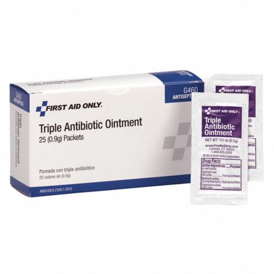 FIRST AID ONLY, Ointment, 0.02 oz Size, Topical Antibiotic Ointment ...