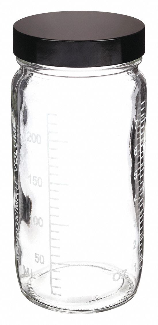 Soda Lime Glass, 250 mL Capacity - mL, Graduated Bottle - 3UCJ6 ...