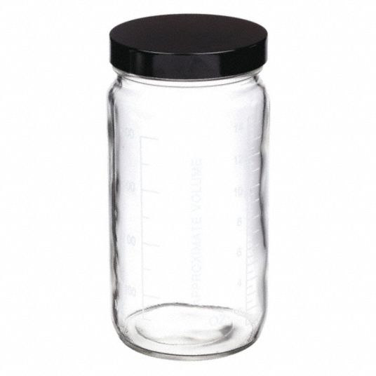Soda Lime Glass, 500 mL Capacity - mL, Graduated Bottle - 3UCJ9 ...