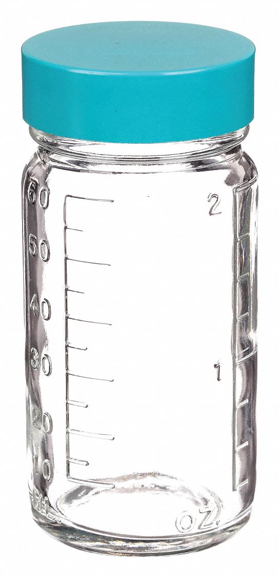 Glass, 60 mL Capacity - mL, Beaker Bottle - 3UCV1|GLC-01472 - Grainger