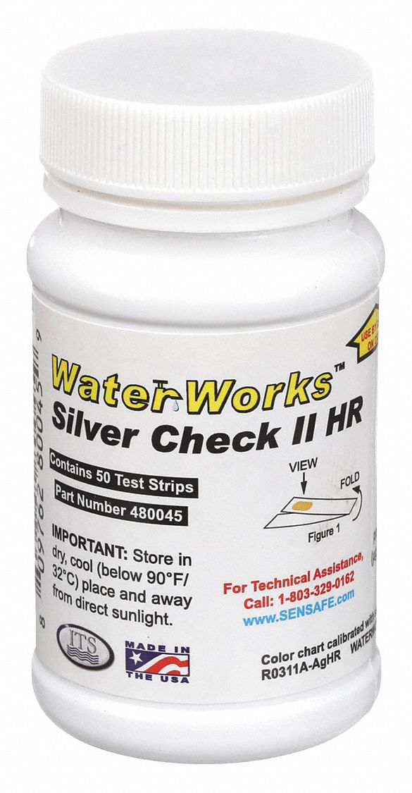 INDUSTRIAL TEST SYSTEMS, 50 to 1,000 ppb Silver, Silver, Test Strips ...