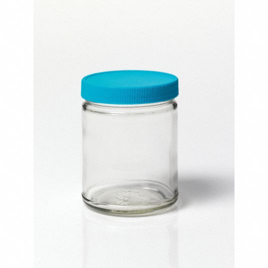 Wide Mouth Straight Side Round Precleaned Jar, Sampling, Glass, 250mL ...