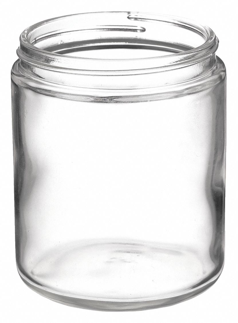 Glass, 240 mL Capacity - mL, Safety Coated Jar - 3UEF3|GLA-00946 - Grainger