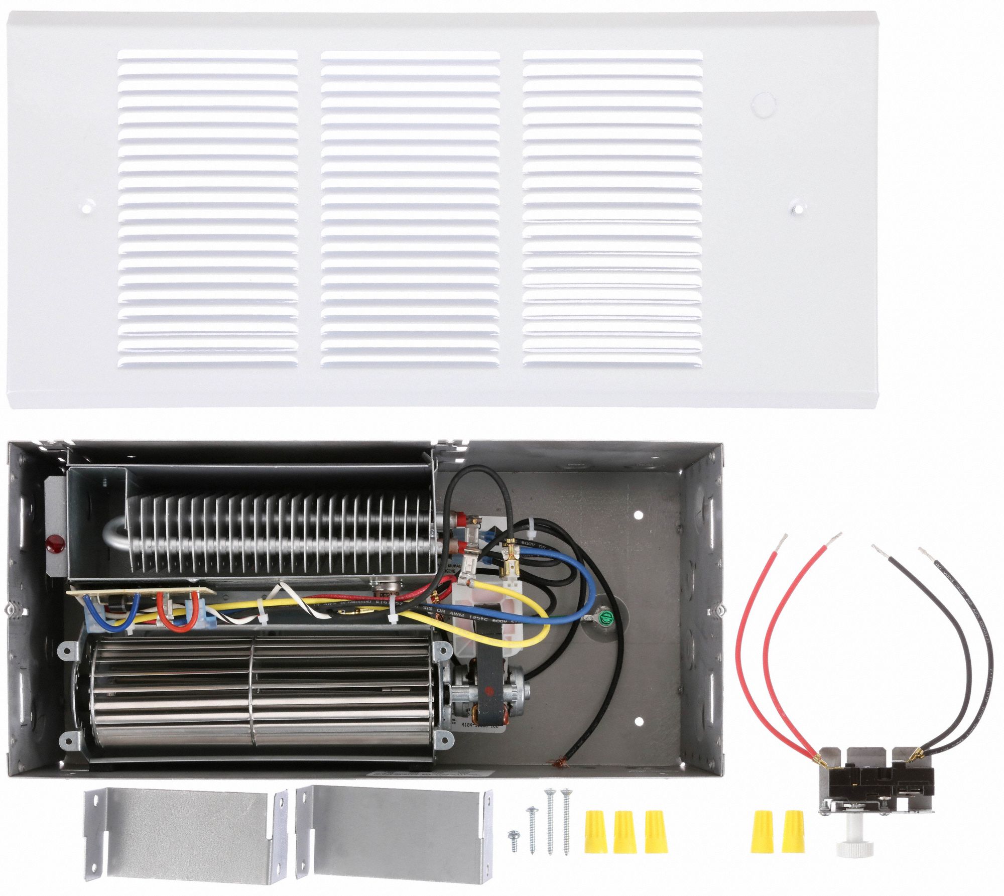 DAYTON Recessed Electric Wall-Mount Heater, 375W/750W/1,125W/1,500W ...