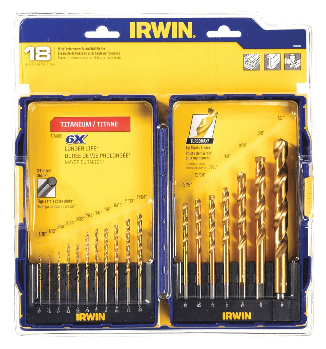 IRWIN 1 16 In Smallest Drill Bit Size 1 2 In Largest Drill Bit Size