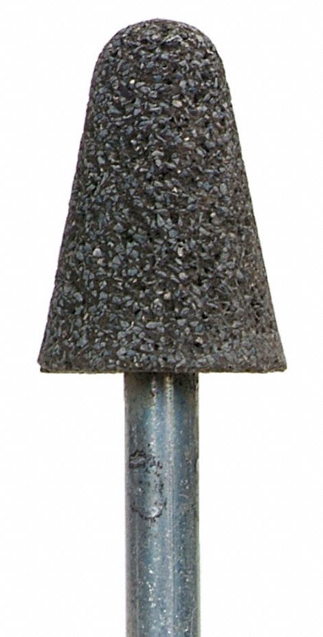 NORTON Resin Mounted Point: 3/4 in Dia, A5, 1-1/4 in, Extra Coarse ...