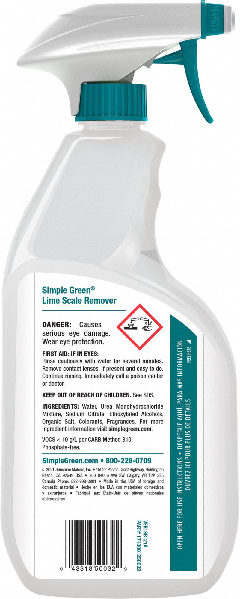 SIMPLE GREEN Lime Scale Remover: Trigger Spray Bottle, 32 oz Container ...