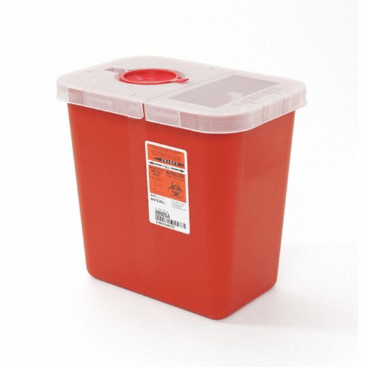 COVIDIEN, 2 gal, 5 Count, Sharps Container - 3UTH8|SRHL100990 - Grainger