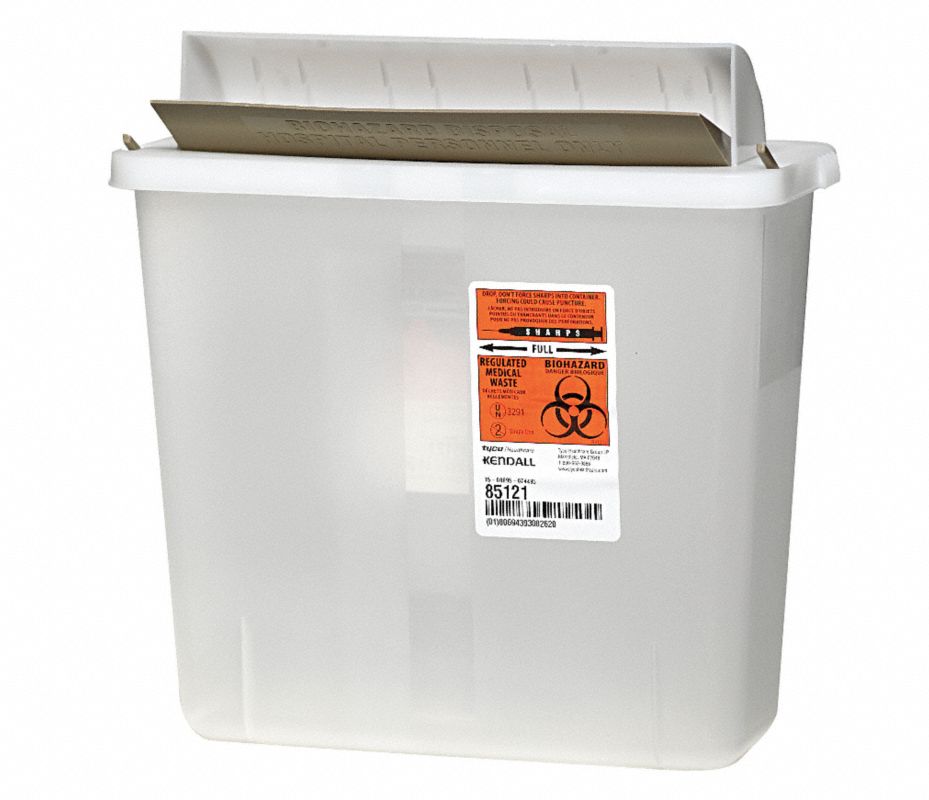 COVIDIEN Contenedor Objtos Punzantes,Claro,PQ5 - Contenedor para ...