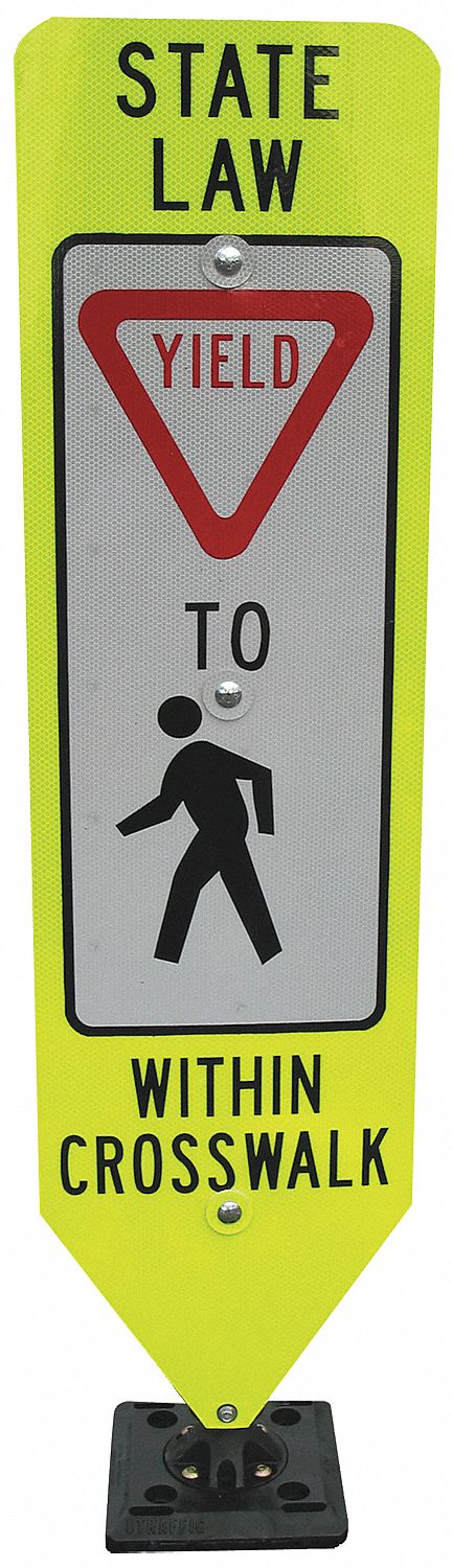 Traffic Sign, Retroreflective Grade Diamond, Rectangle, Plastic - Grainger