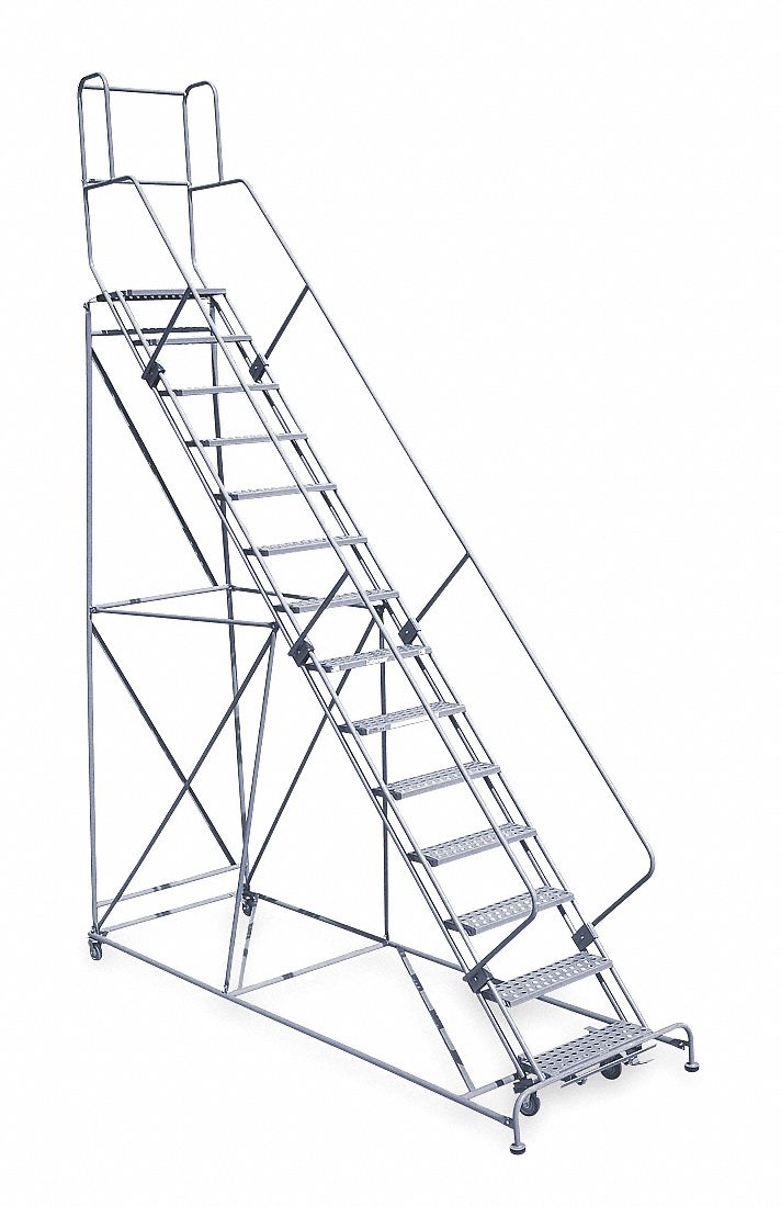 COTTERMAN, 11.7 ft Platform Ht, Partially Assembled, Rolling Ladder ...