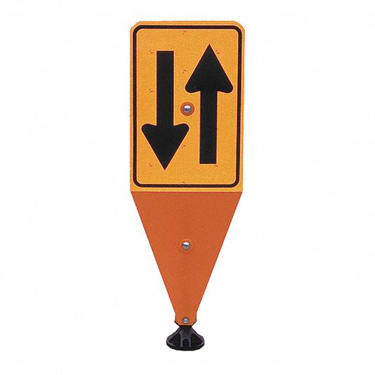 TAPCO Traffic Sign, Sign Legend Two Way Arrow, MUTCD Code W6-4, 36 in x ...