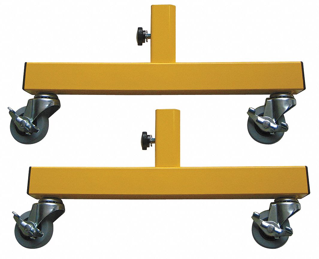 VERSA-GUARD, 7 in Overall Ht, 12 in Overall Lg, Locking Caster Feet ...