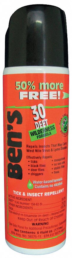 Insect Repellent, Liquid Spray, 6 oz. - Grainger