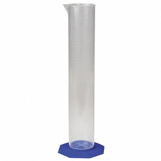 Plastic Graduated Cylinder, Clear, 1 EA - Grainger