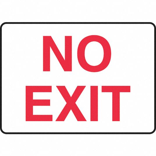 ACCUFORM Vinyl, Exit Sign, 10" Width, 7" Height, Double-Sided No ...