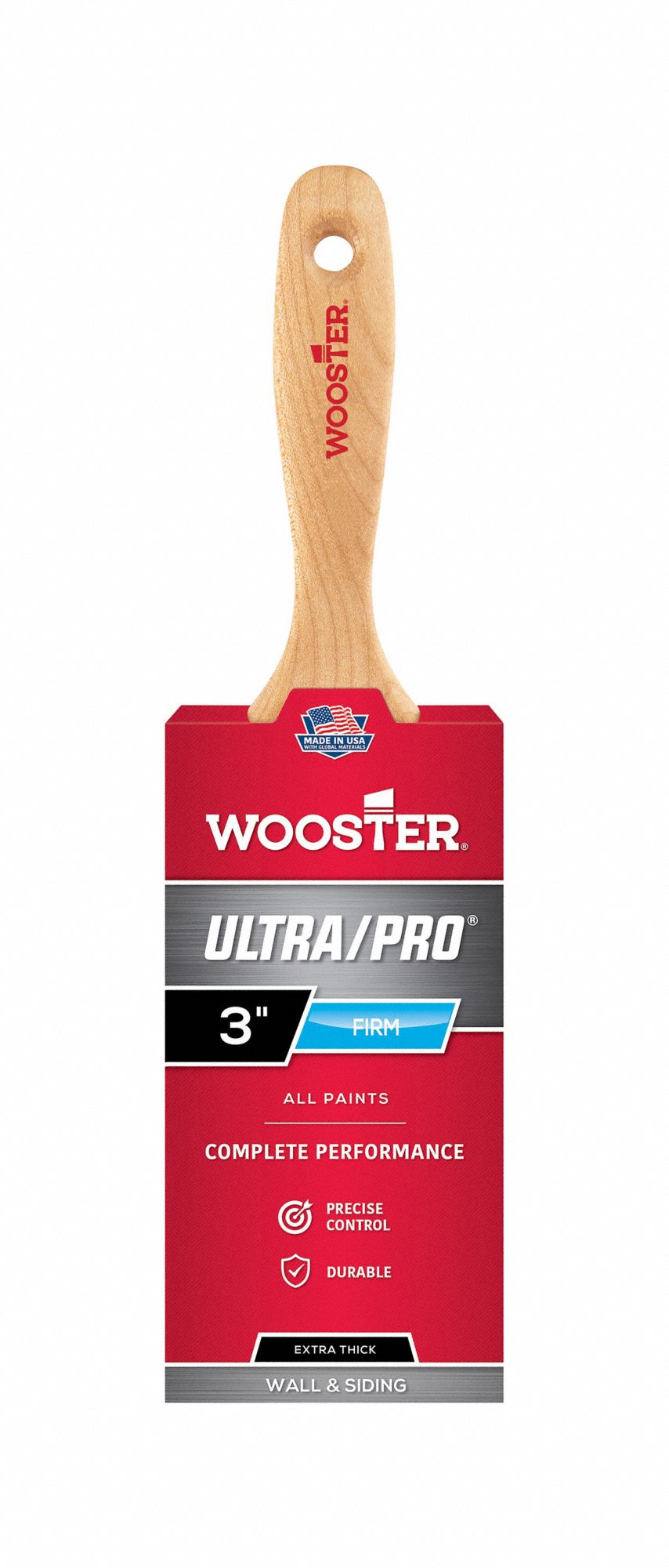 WOOSTER Paint Brush: Wall Brush, 3 in, Synthetic, Polyester/Nylon ...