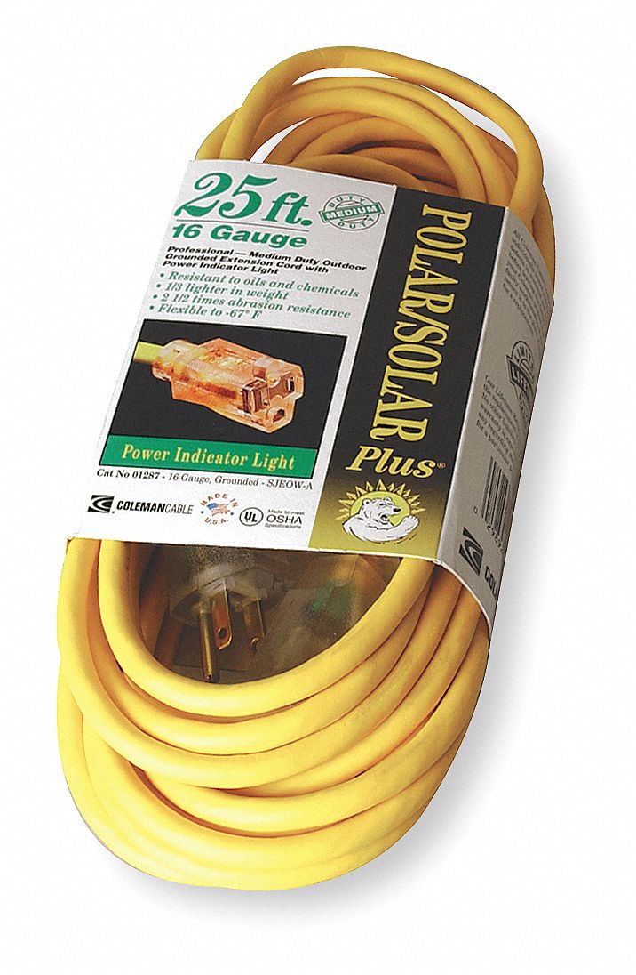 Single Connector Extension Cord, 13 - Grainger
