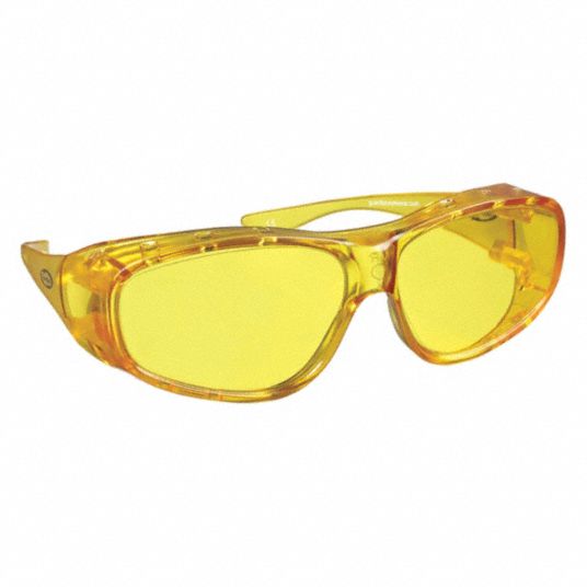 GUARDIAN, Yellow Lens Color, Frameless, Safety Glasses - 3UYC4|2XG77HS ...