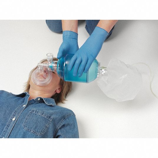 Bag Mask Resuscitator, 1 People Served, Number of Components 2, PVC ...